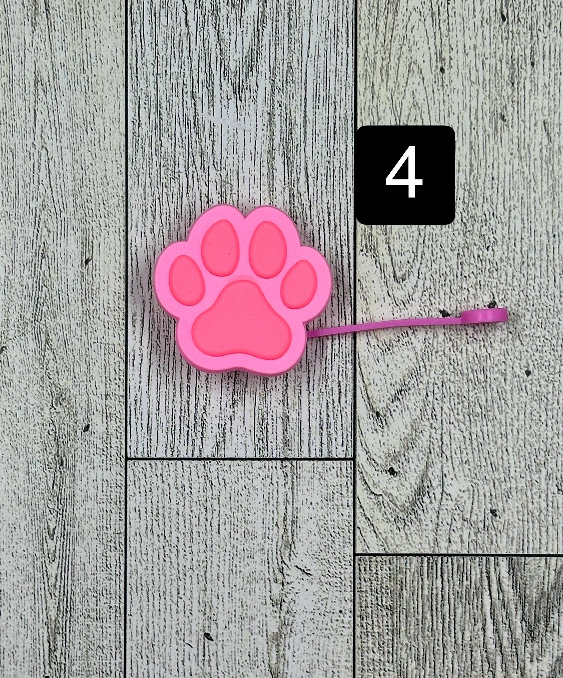 Paw Print Straw Toppers - Etsy