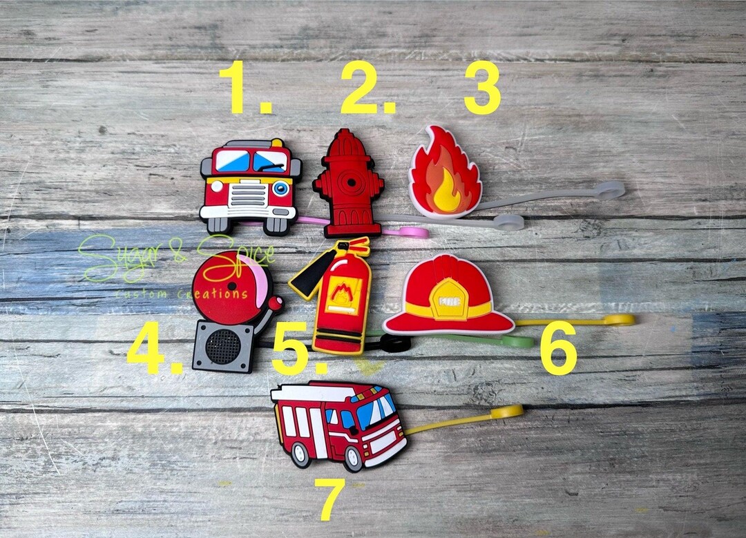 Fire Themed Straw Toppers - Etsy