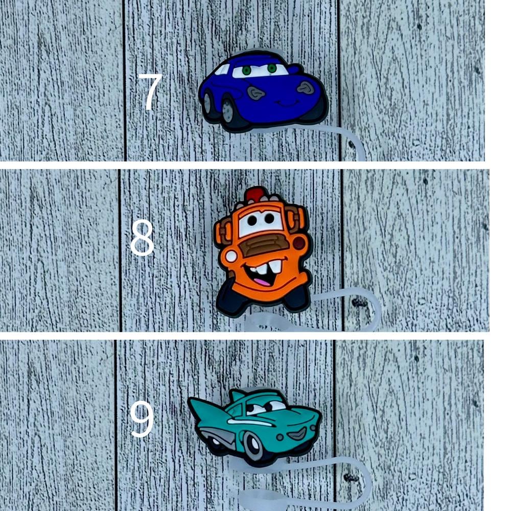 Cartoon Cars Straw Toppers - Etsy