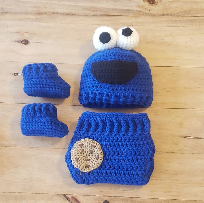 Crochet Cookie Monster Baby Photo Prop Baby Shower Gift - Etsy