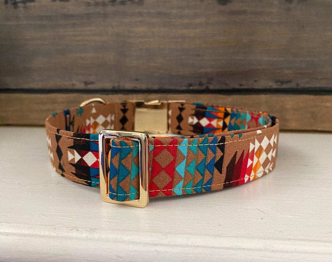 Aztec Dog Collar Navajo Western Dog Collar Southwestern - Etsy