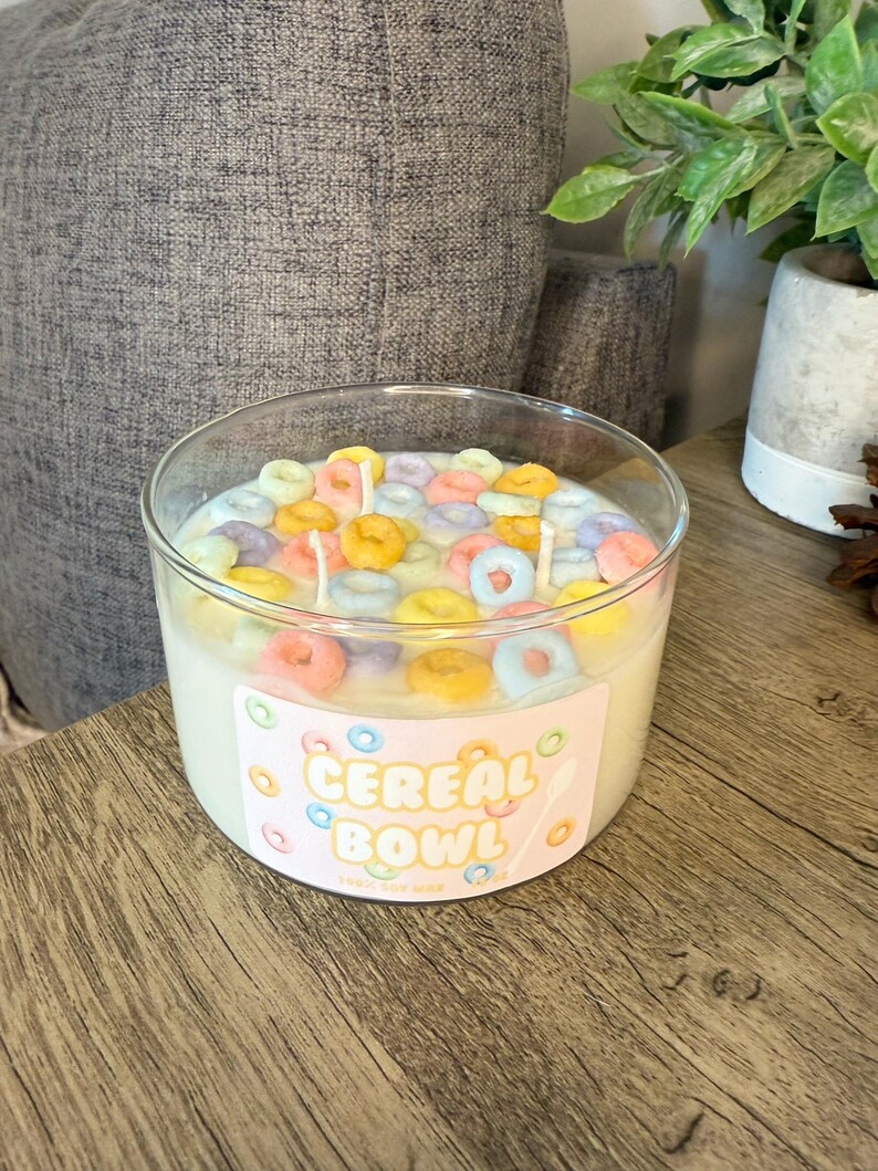 Fruit Loop Candle | Cereal Bowl Candle | Dessert Candles | 100% Soy Wax ...