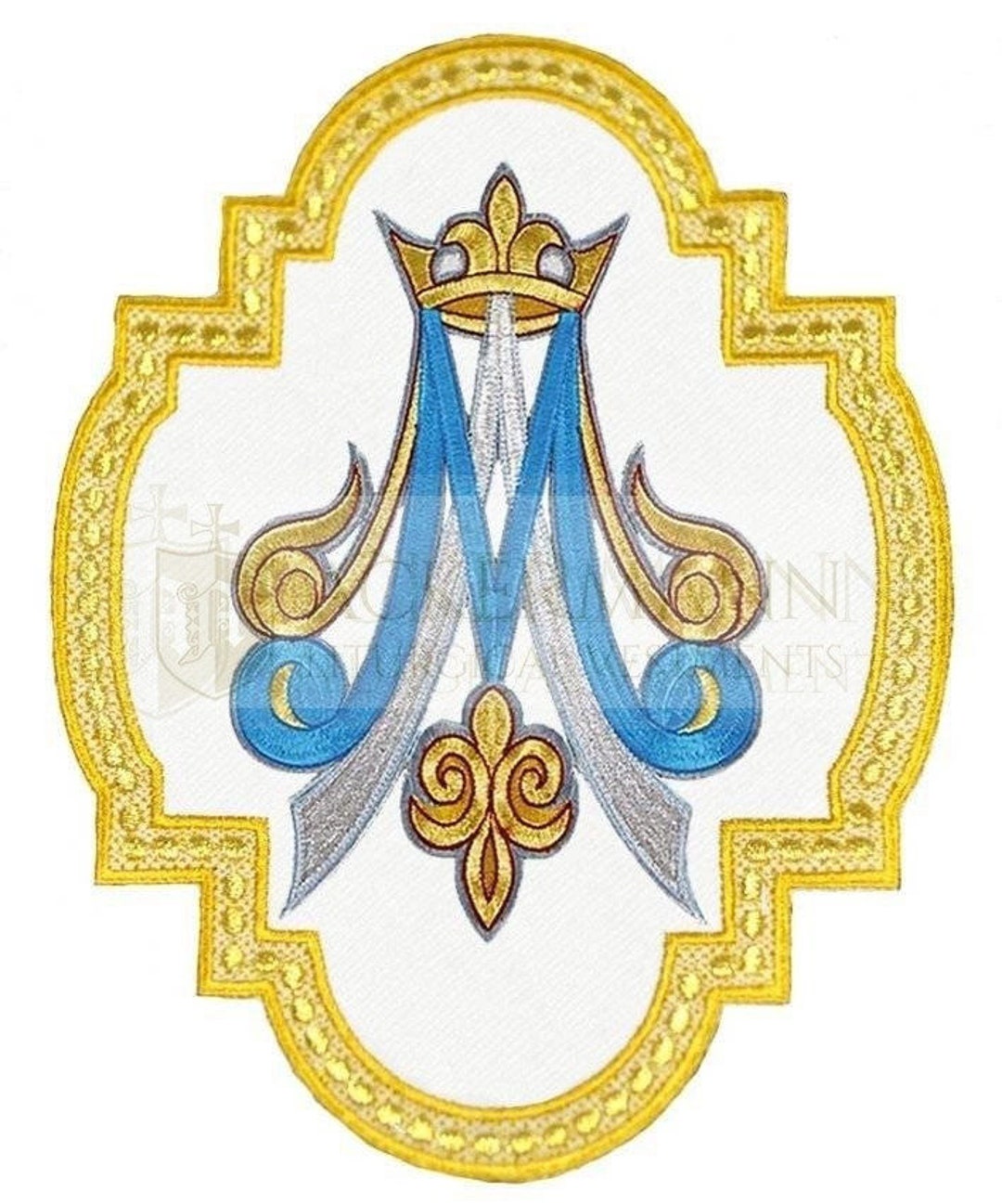 Marian Embroidered Applique,liturgical Church Emblem. - Etsy
