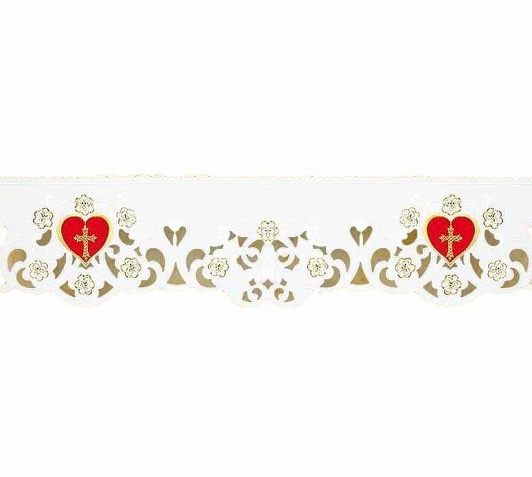 Altar Lace Embroidered,church Tablecloth Lace Heart of Jesus,catholic ...