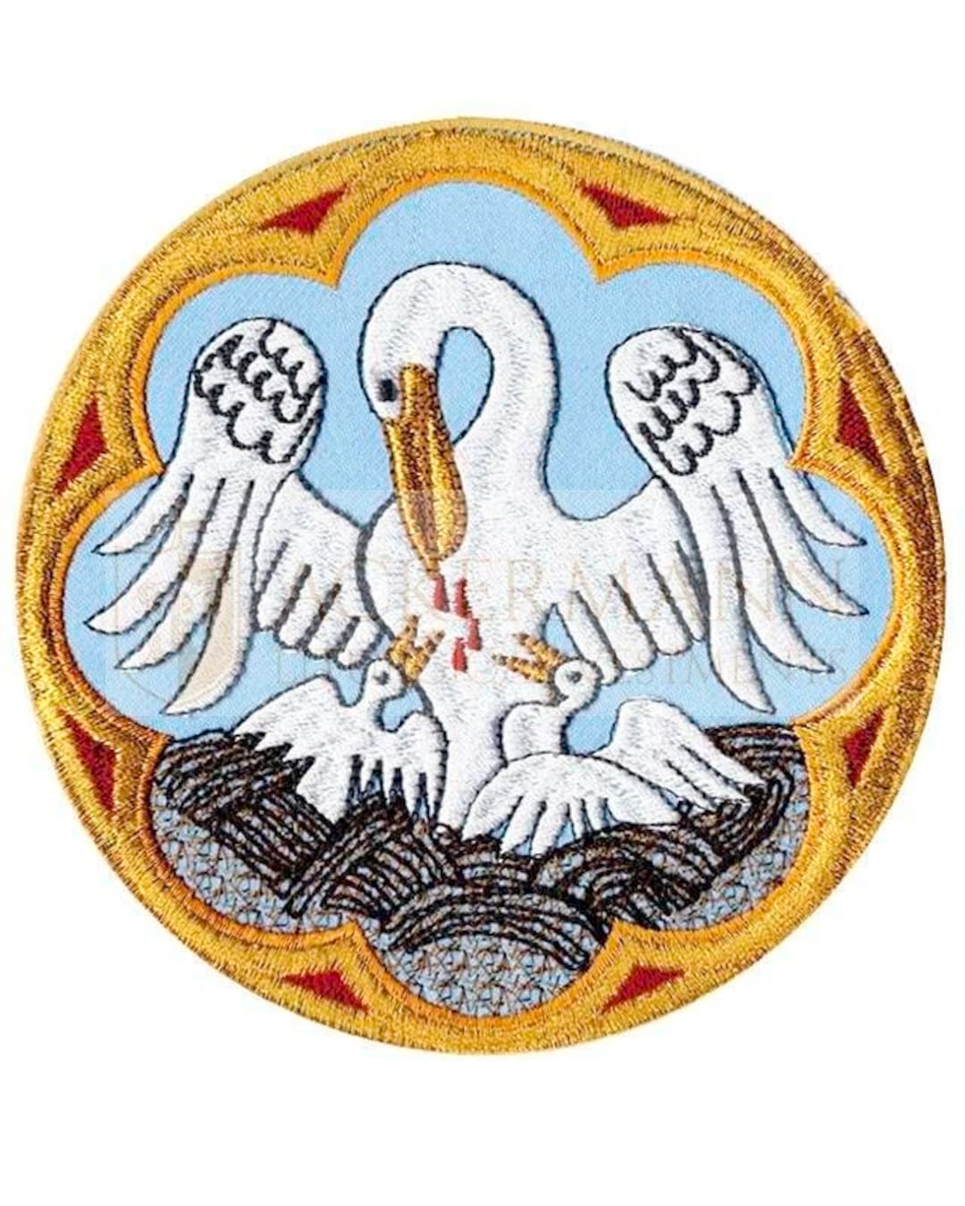 Embroidered Applique Pelican,liturgical Church Emblem,liturgical ...