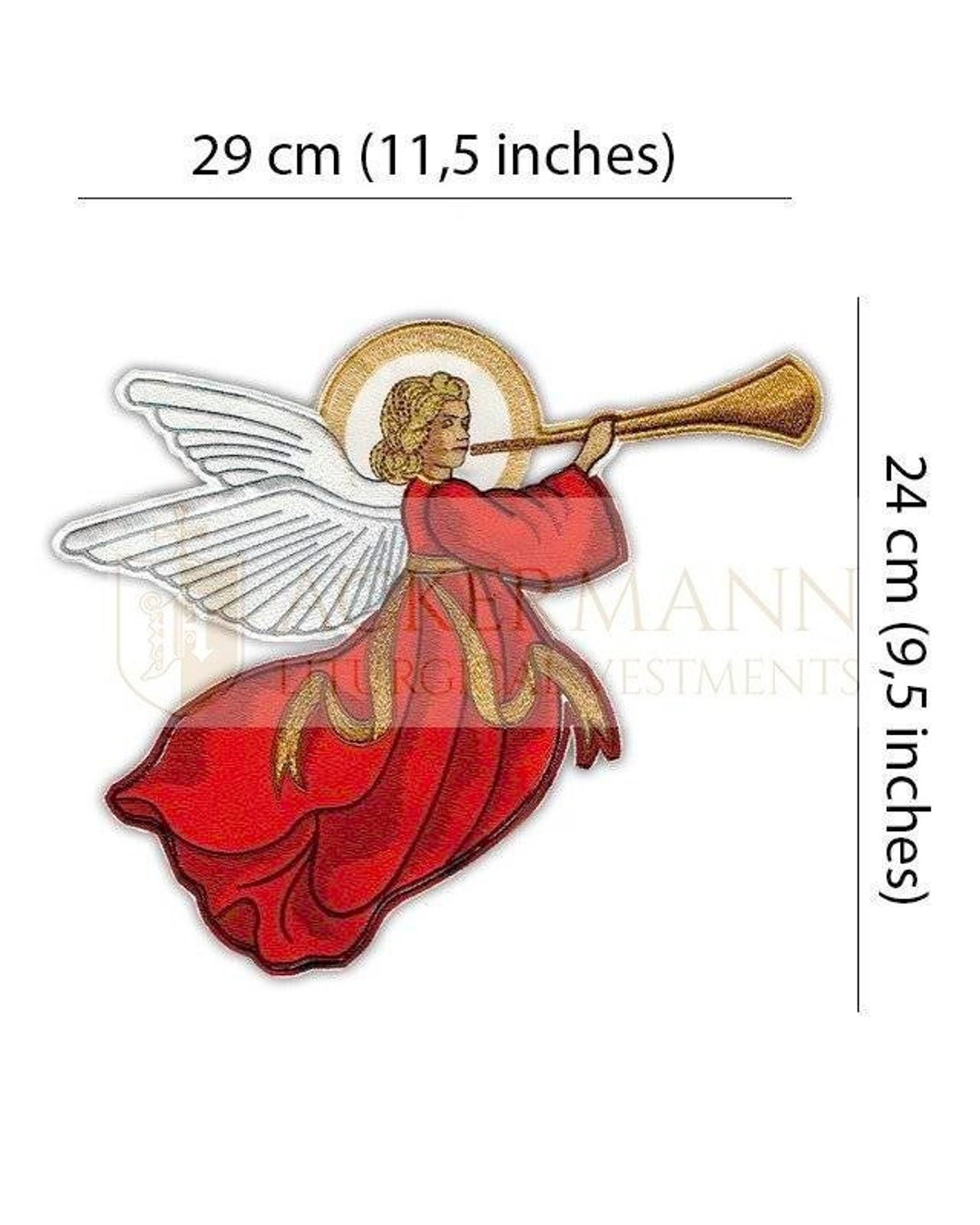 Embroidered Applique Two "angel",liturgical Church Emblem,liturgical ...