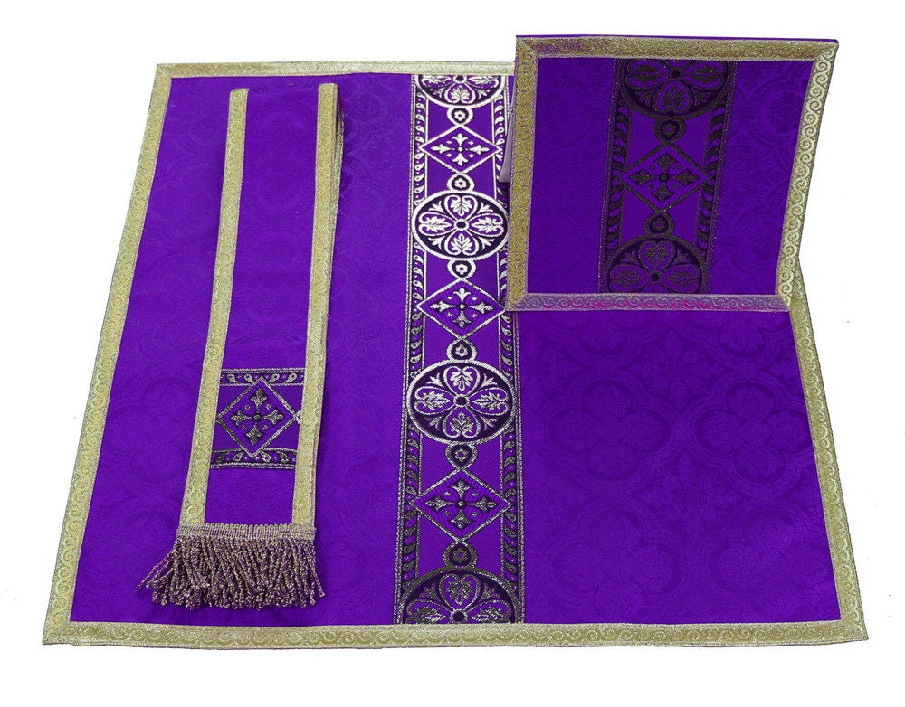 Burse, Maniple and Chalice Veil,colors White, Green, Purple, Red,black ...