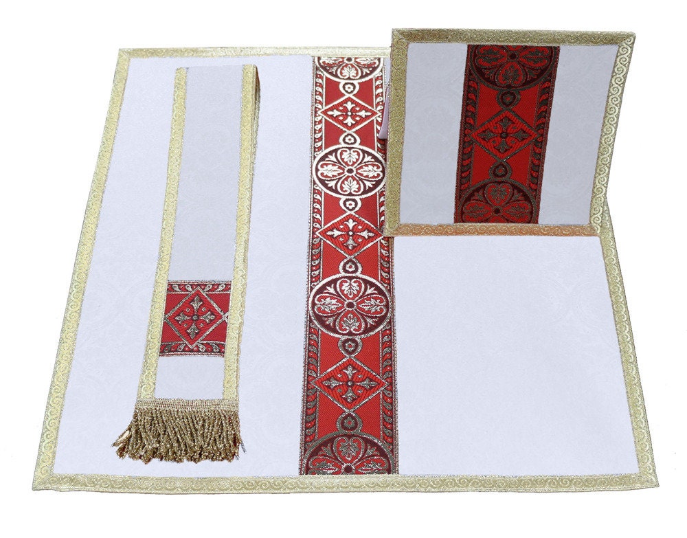 Burse, Maniple and Chalice Veil,colors White, Green, Purple, Red,black ...