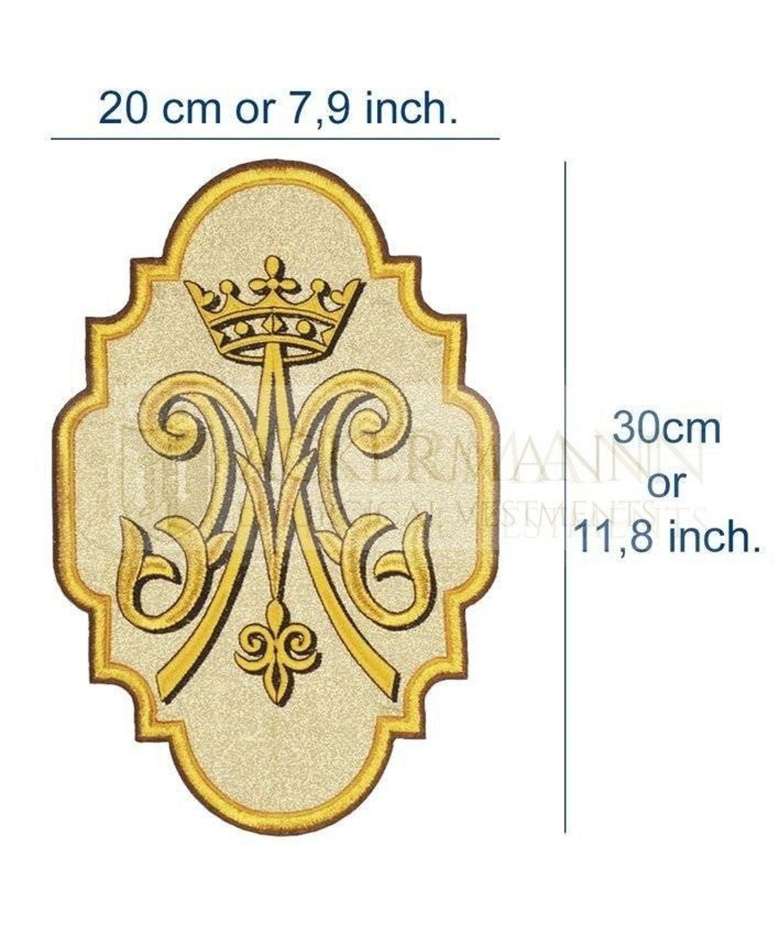 Marian Embroidered Applique,liturgical Church Emblem. - Etsy