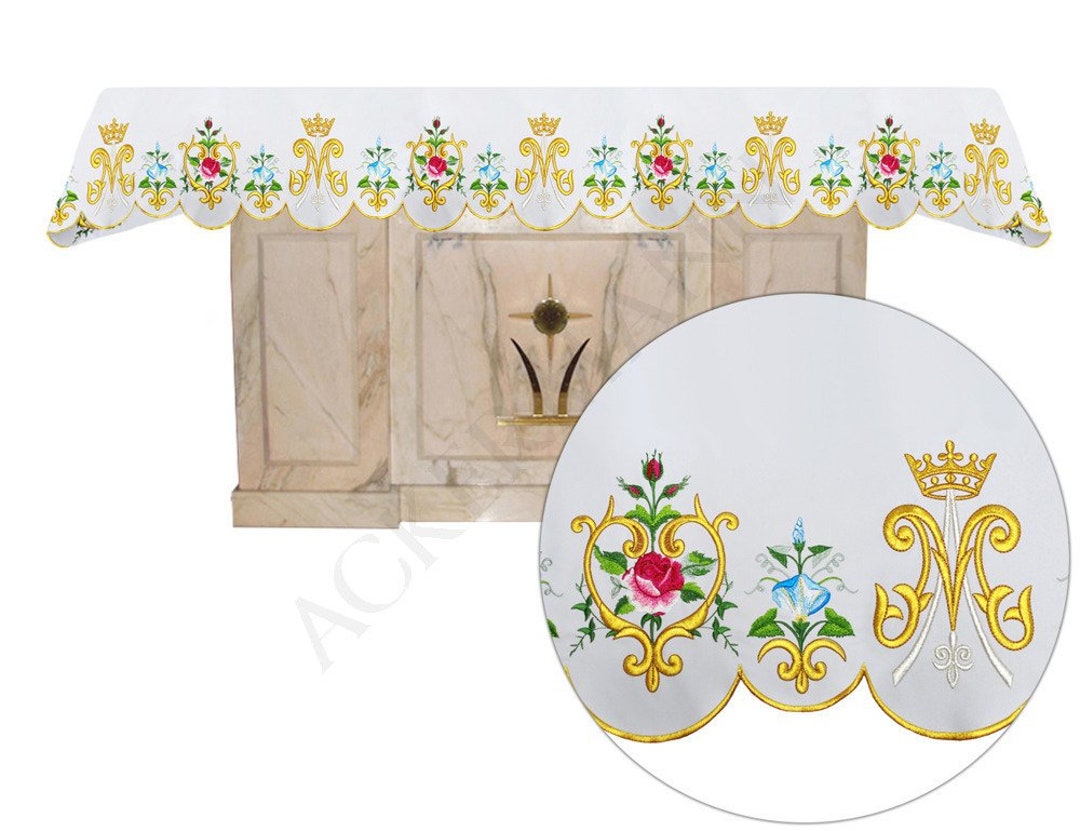 Church Altar Cloth Marian,accessories for Church Celebrations,catholic ...