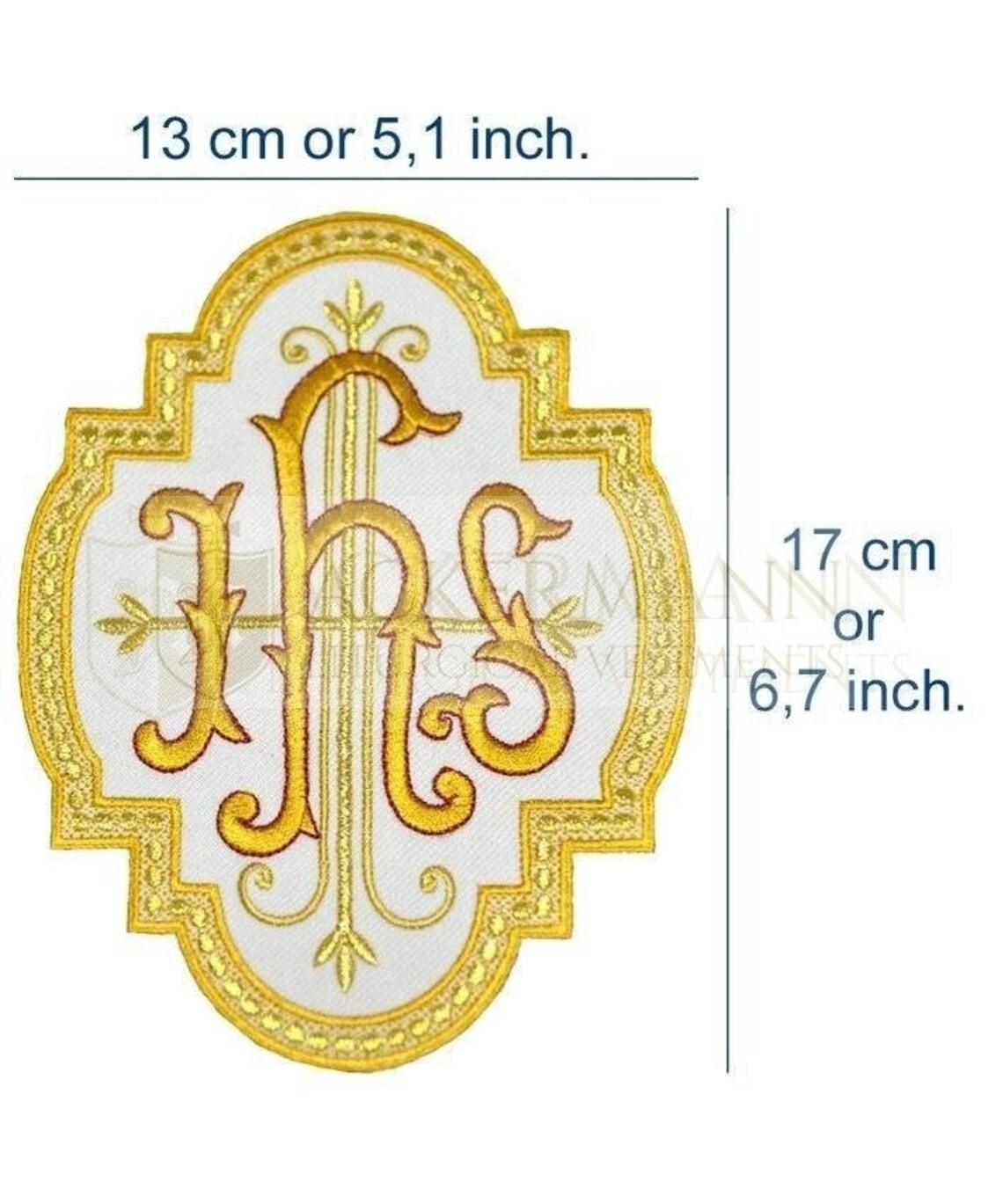 Embroidered Applique Ihs,liturgical Church Emblem,liturgical ...