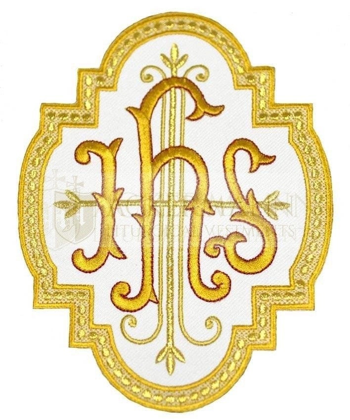 Embroidered Applique Ihs,liturgical Church Emblem,liturgical ...