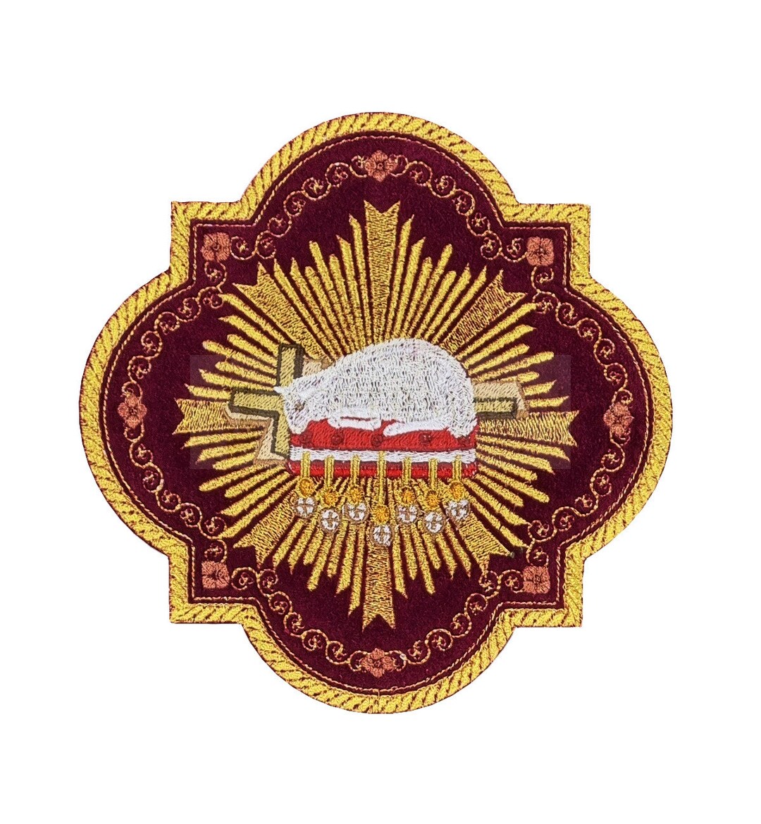 Embroidered Applique Lamb,liturgical Church Emblem,liturgical ...