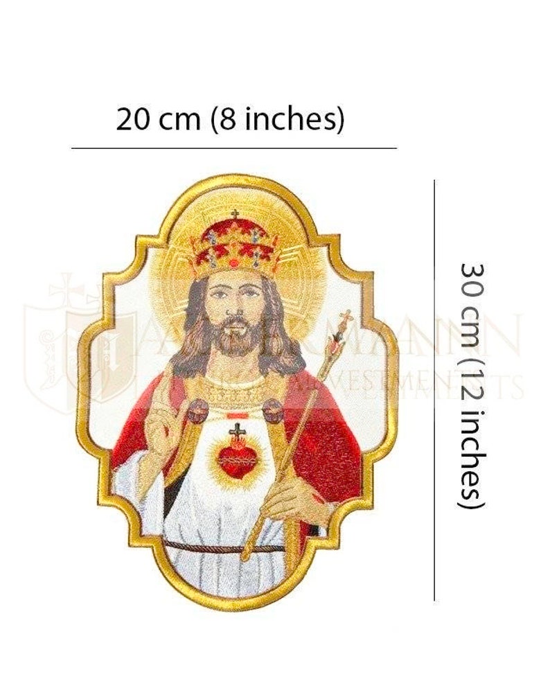 Embroidered Applique Christ the King,liturgical Church Emblem ...