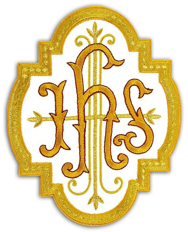 Embroidered Applique Ihs,liturgical Church Emblem,liturgical ...