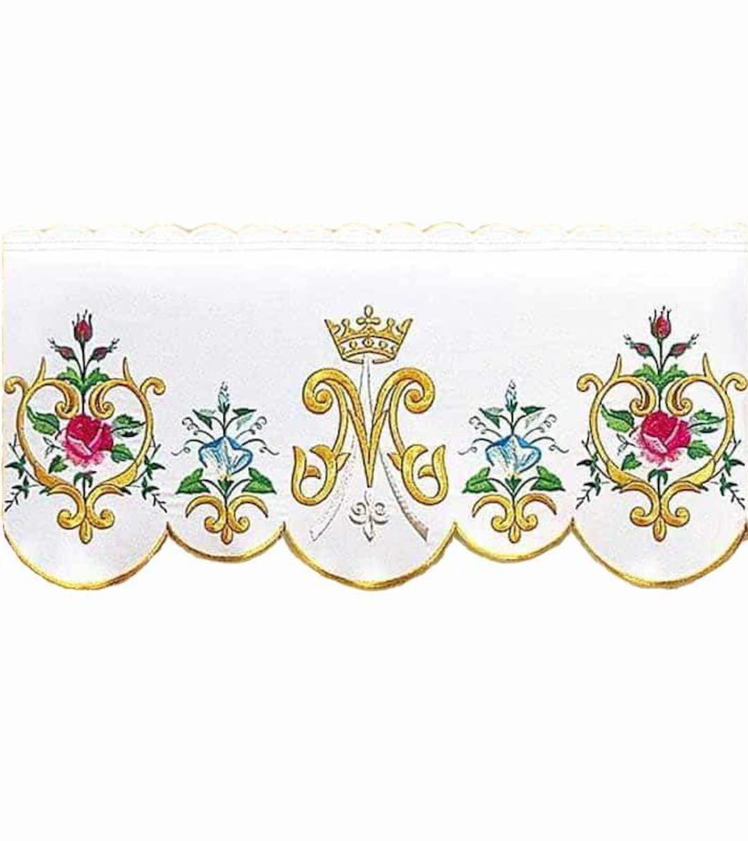 Altar Lace Embroidered,church Tablecloth Lace Marian,catholic Altar ...