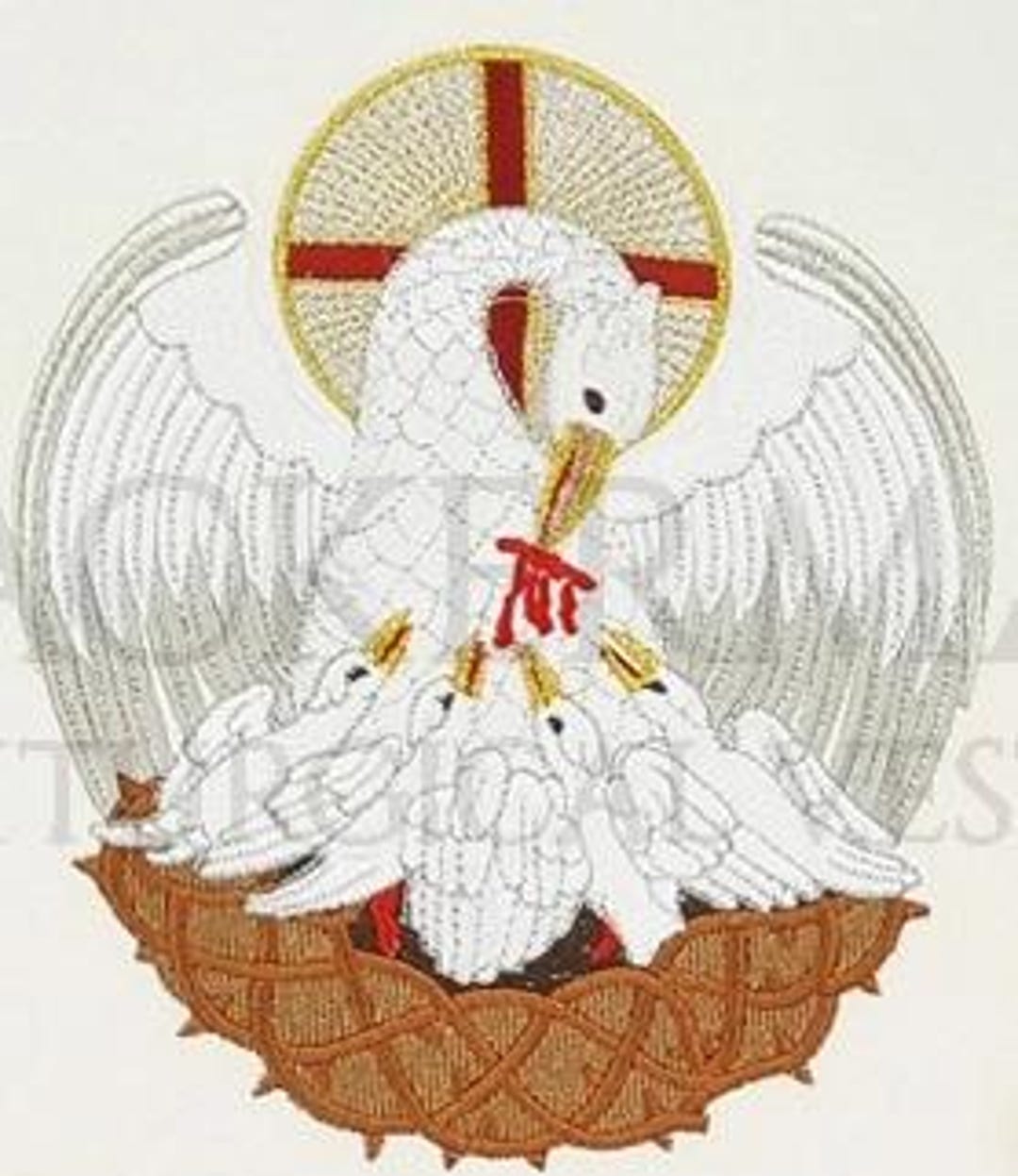 Embroidered Applique Pelican,liturgical Church Emblem,liturgical ...