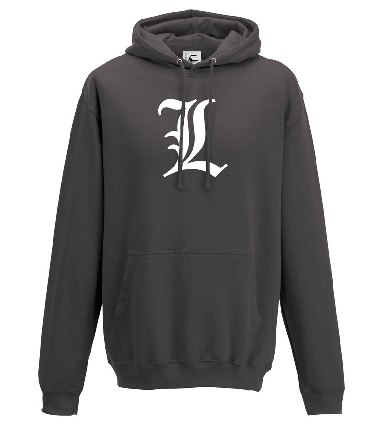Anime Death Note L Carta Símbolo Logo sudadera con capucha Anime ...