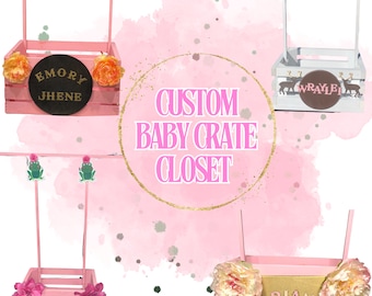 Baby Crate Closet, Baby Gift Basket, Baby Hamper Gift, Baby Shower Gift ...
