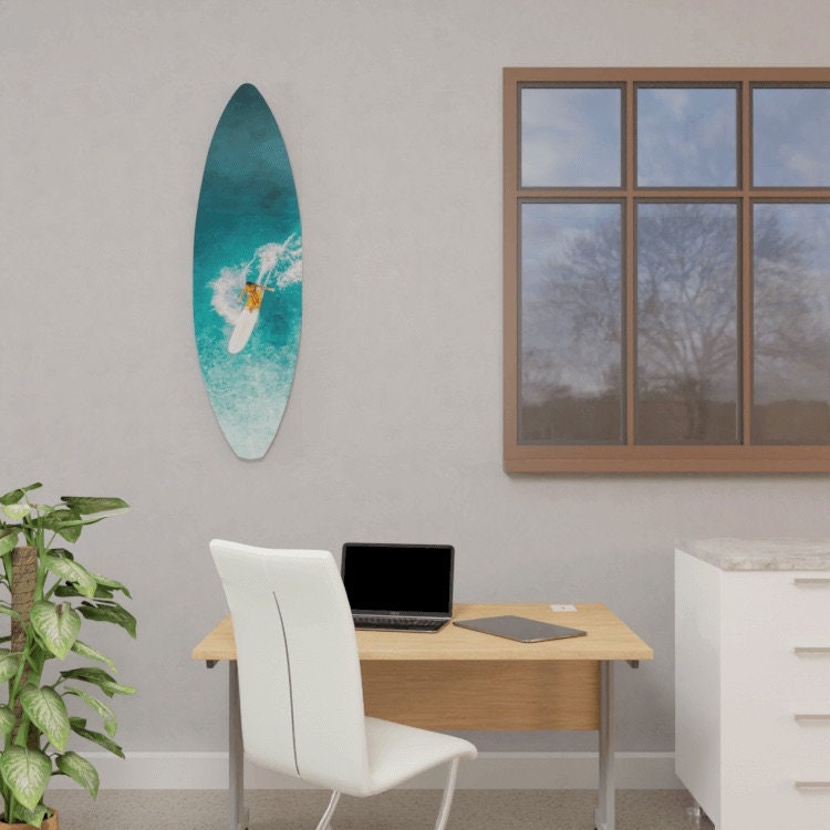 Surfboard Wall Art Printed on Glass (acrylic): Surfs Up - Etsy