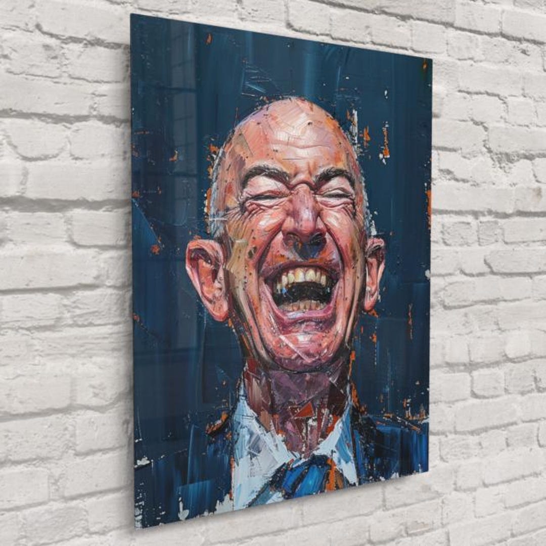 Jeff Bezos Pop Art Print – Iconic Entrepreneur Portrait, Bold Tech ...