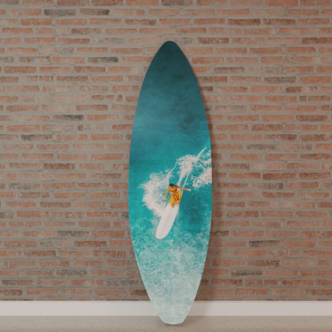 Surfboard Wall Art Printed on Glass (acrylic): Surfs Up - Etsy