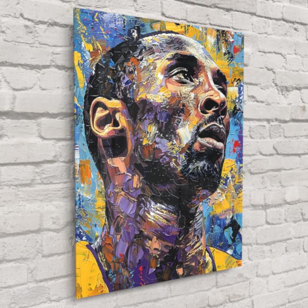 Kobe Bryant Portrait – Iconic Basketball Legend Print, Dynamic Sports ...
