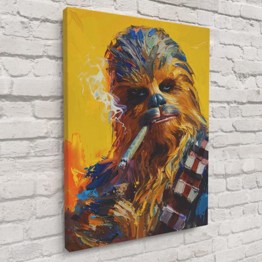 Wookiee Warrior (stoner Art, Weed Art, Cannabis Art, Chewbacca, Star ...
