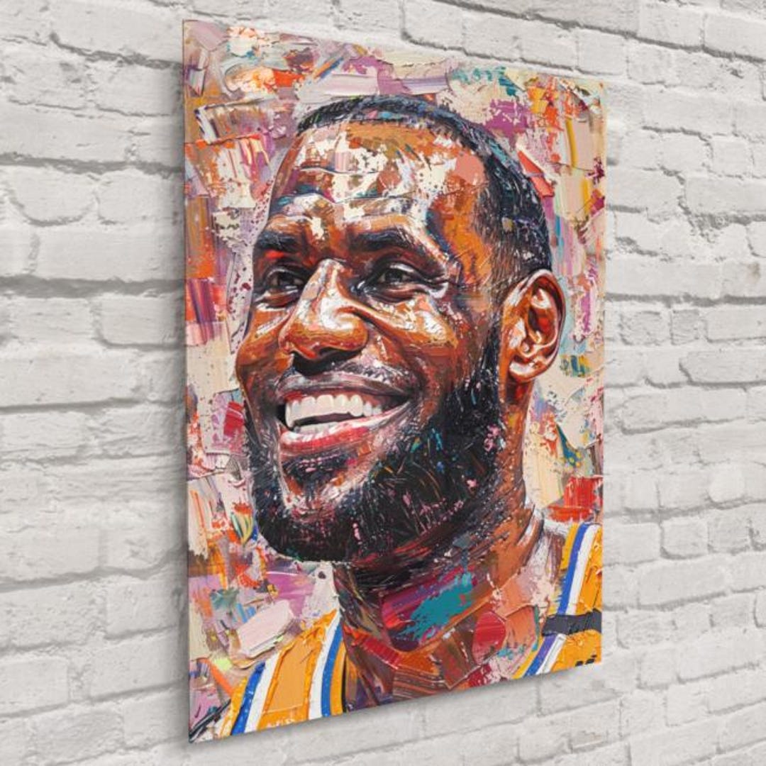 Lebron James Abstract Smiling Portrait – Bold Modern NBA Icon Art ...