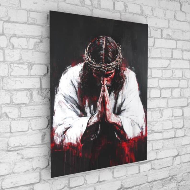 In the Garden He Prayed – Christian Wall Art | Peaceful Jesus Christ ...