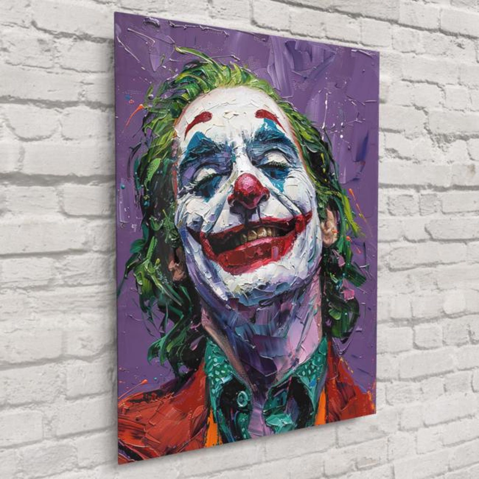 Joker Laughing Portrait – Iconic DC Villain in Bold Pop Art Style ...