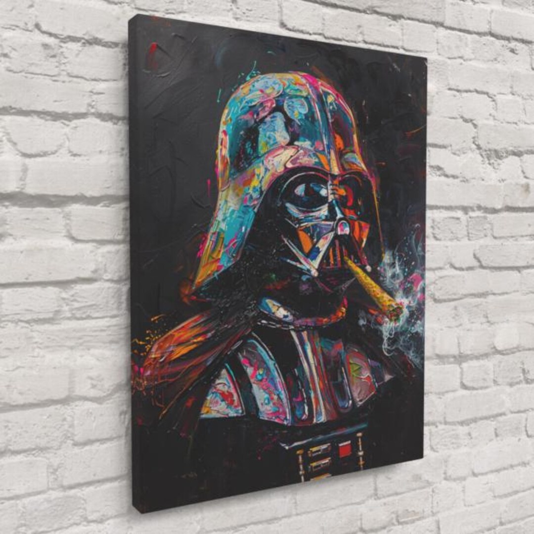 Vader's Visage (stoner Art, Weed Art, Cannabis Art, Darth Vader, Star ...