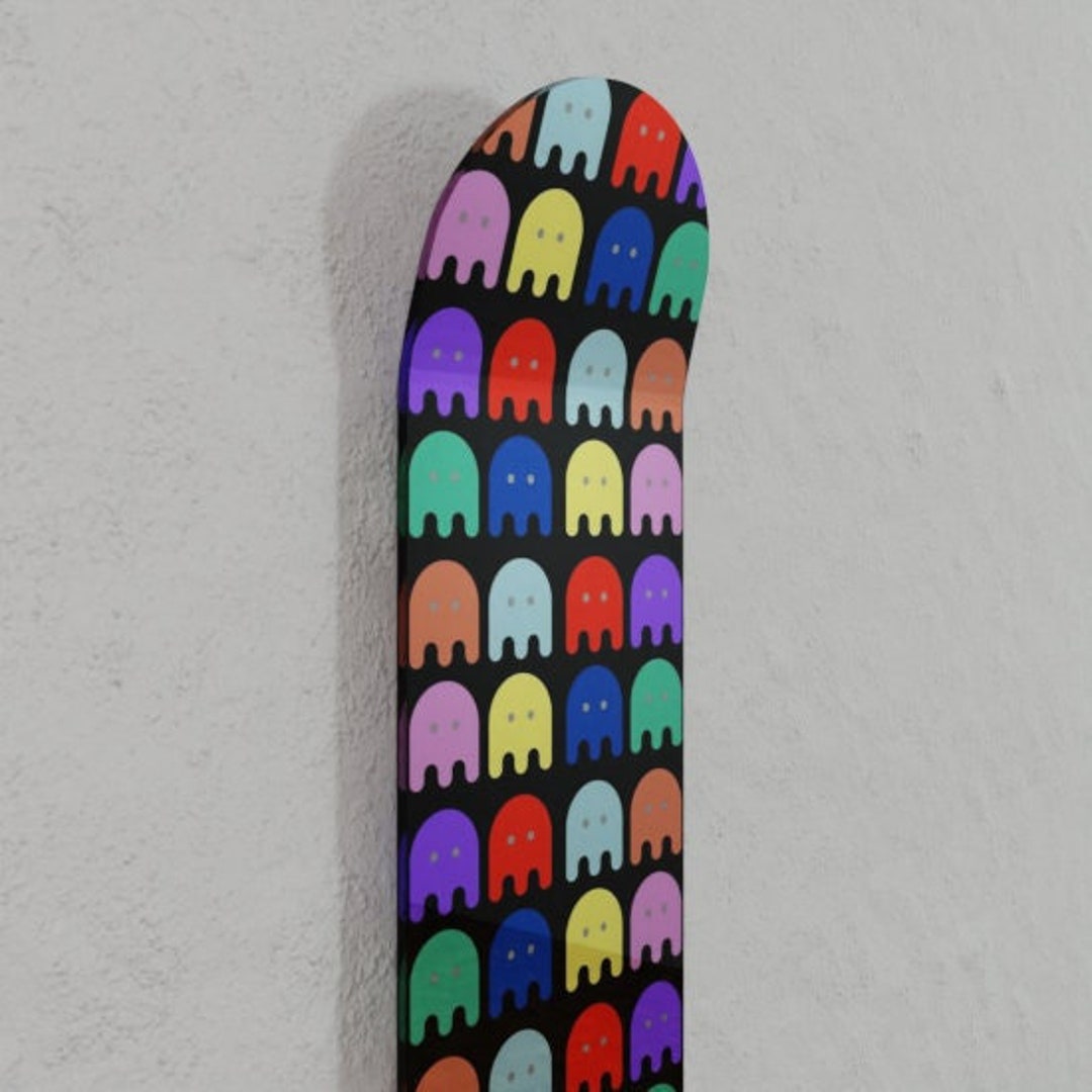 Skateboard Wall Art Printed on Glass (acrylic): Pacman - Etsy