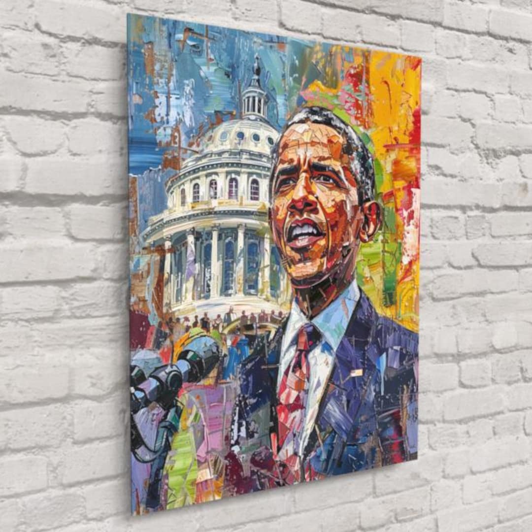 Barack Obama Pop Art Print – Vintage Presidential Wall Art, American ...