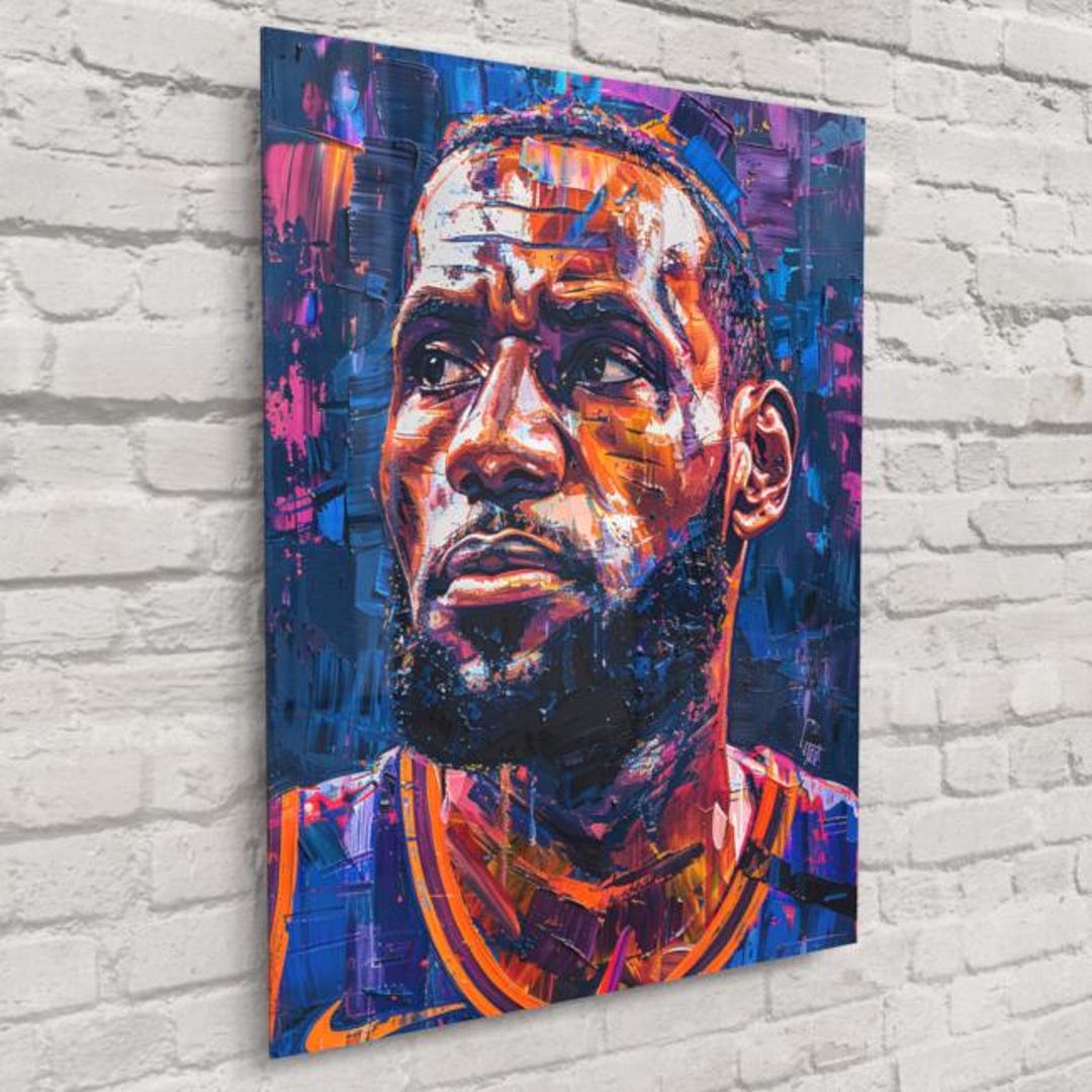 Lebron James Portrait – Iconic NBA Legend Abstract Art , Dynamic ...