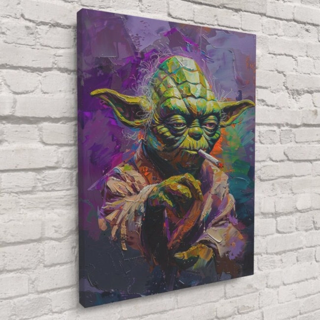 The Force's Wisdom (stoner Art, Weed Art, Cannabis Art, Yoda, Star Wars ...