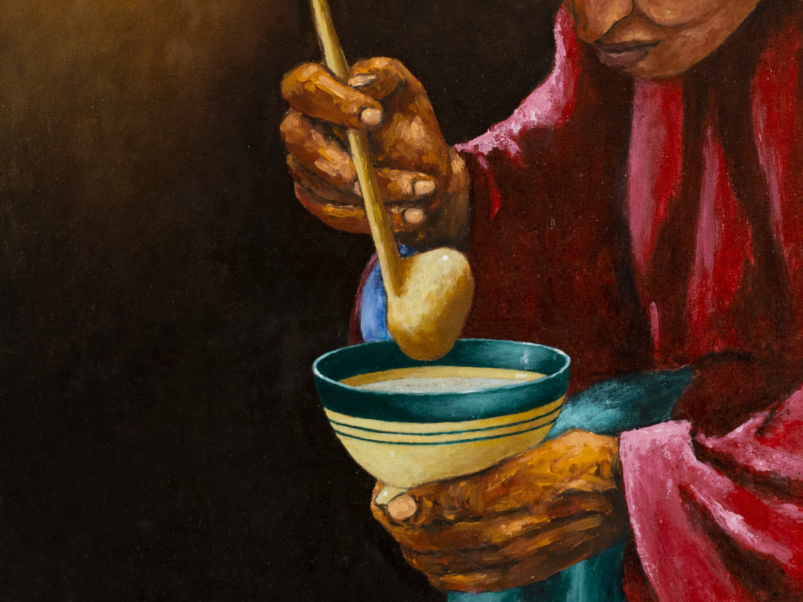 Authentic 2014 Handmade Oil Painting on Canvas: Original Figurative ...