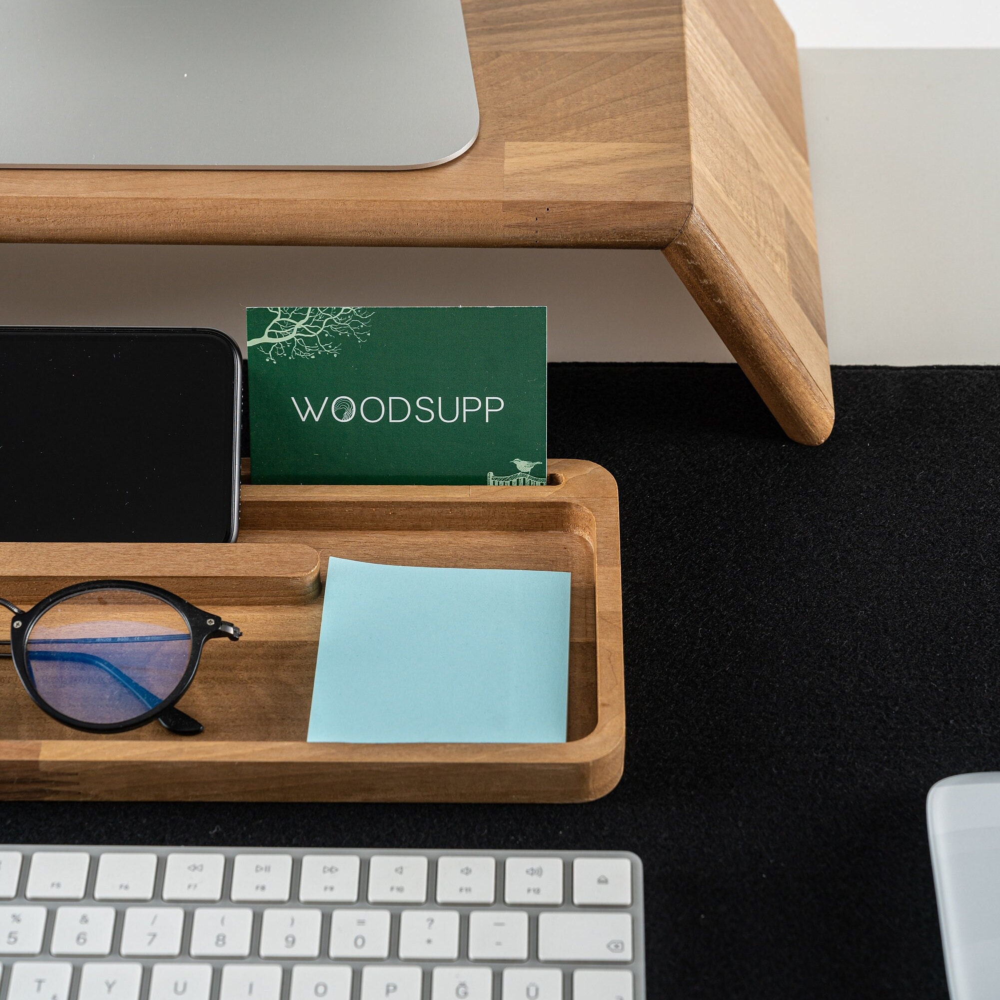 Office Desk Accessories, Wooden Desk Organizer, Wooden Desk Docking ...