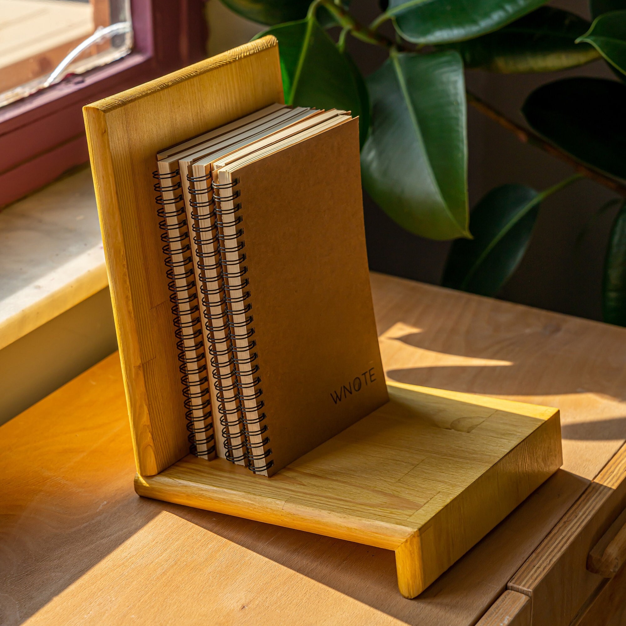 Solid Wood Bookends, Book Holder, Decorative Book Stand, Tabletop Book ...