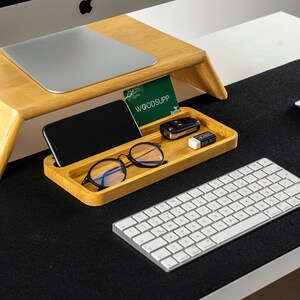 Office Desk Accessories, Wooden Desk Organizer, Wooden Desk Docking ...