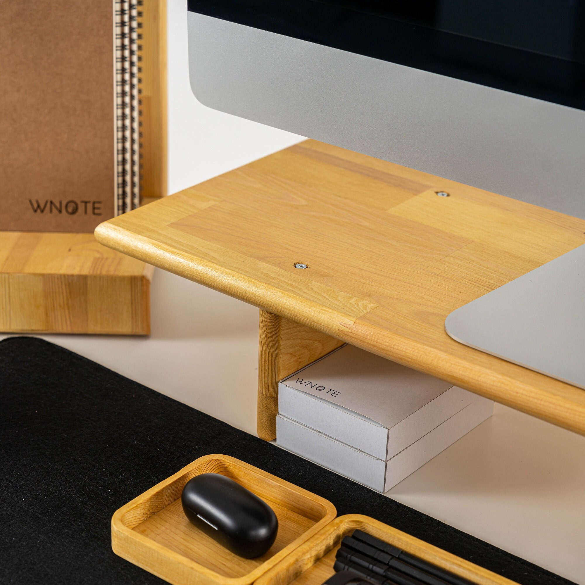 Wooden Monitor Stand, Monitor Riser, Computer Display Stand, Monitor ...