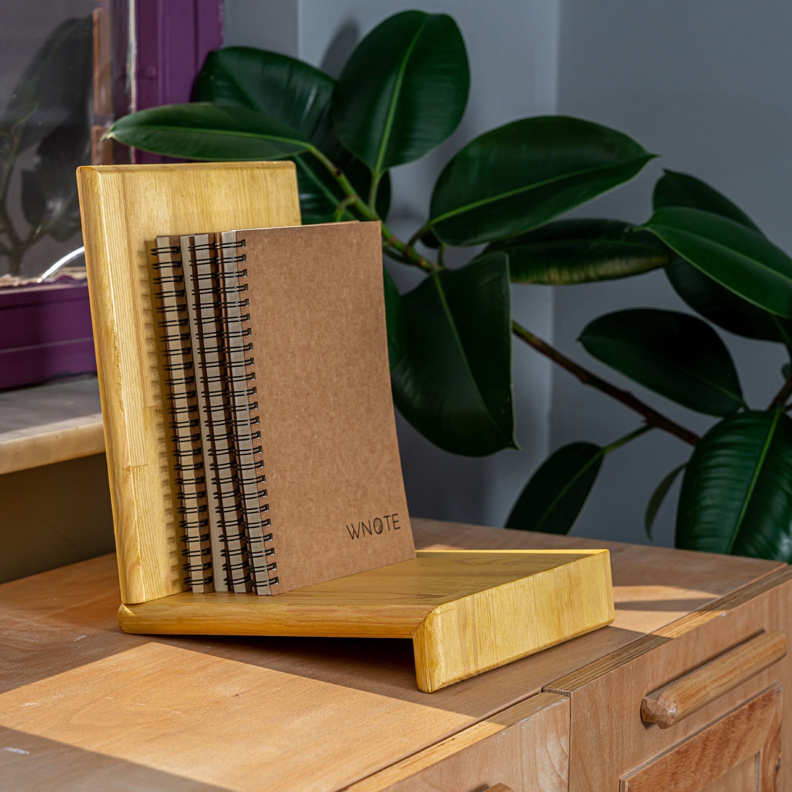 Solid Wood Bookends, Book Holder, Decorative Book Stand, Tabletop Book ...