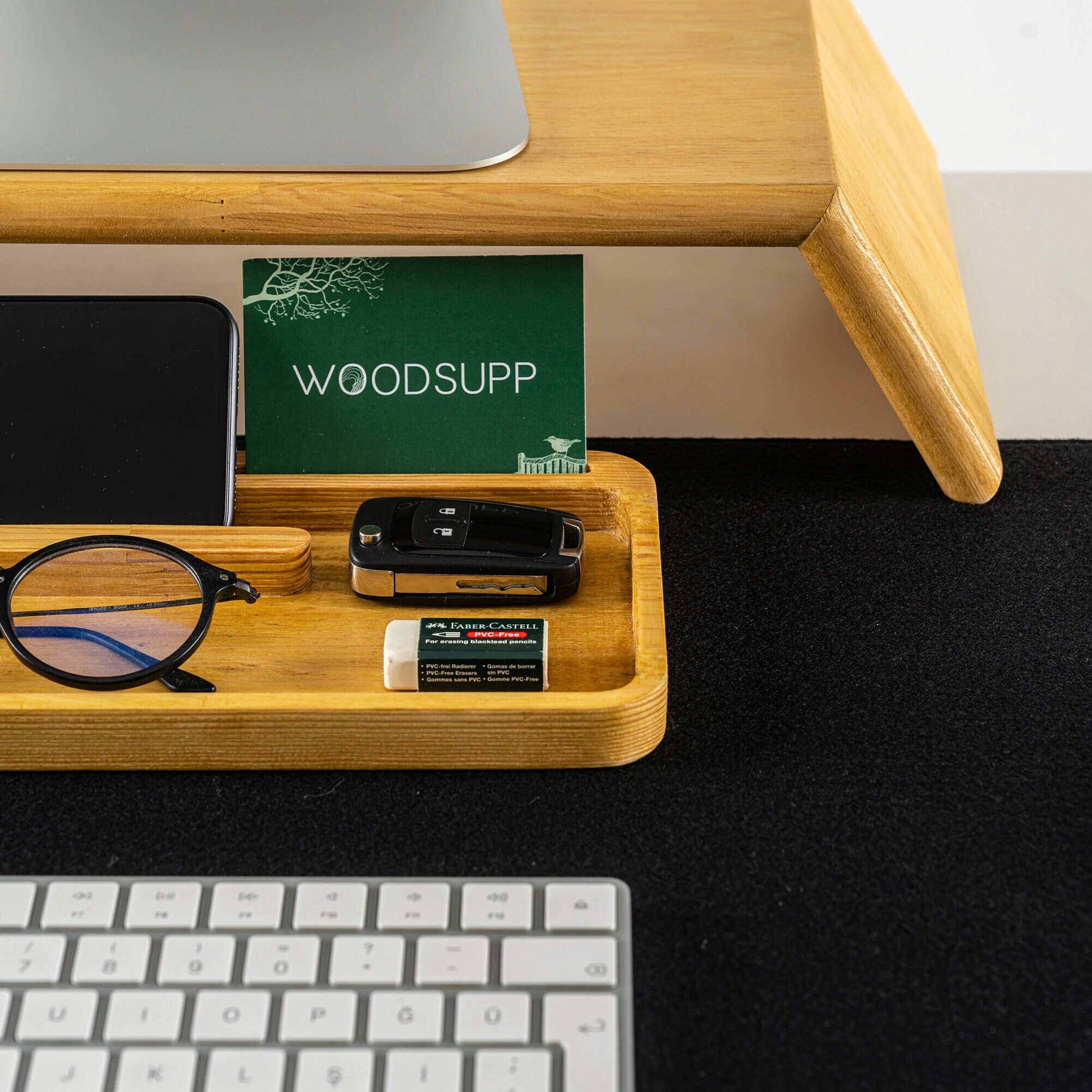 Office Desk Accessories, Wooden Desk Organizer, Wooden Desk Docking ...