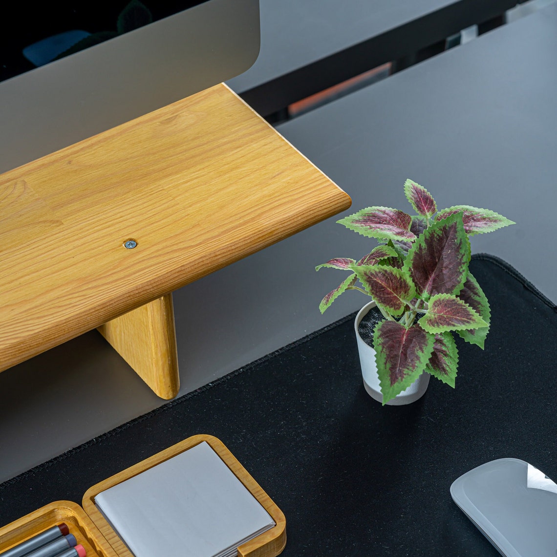 Wooden Monitor Stand Monitor Riser Computer Display Stand - Etsy