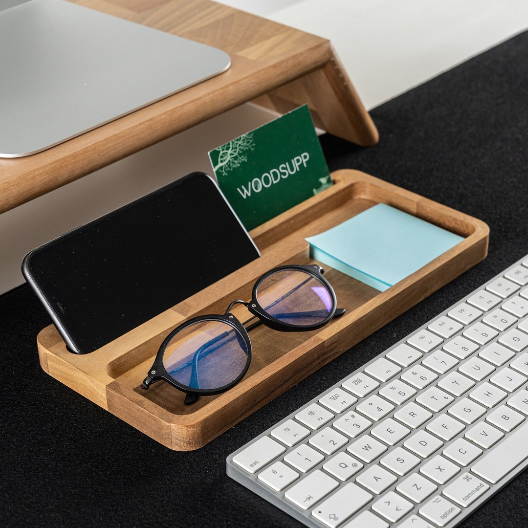 Office Desk Accessories, Wooden Desk Organizer, Wooden Desk Docking ...