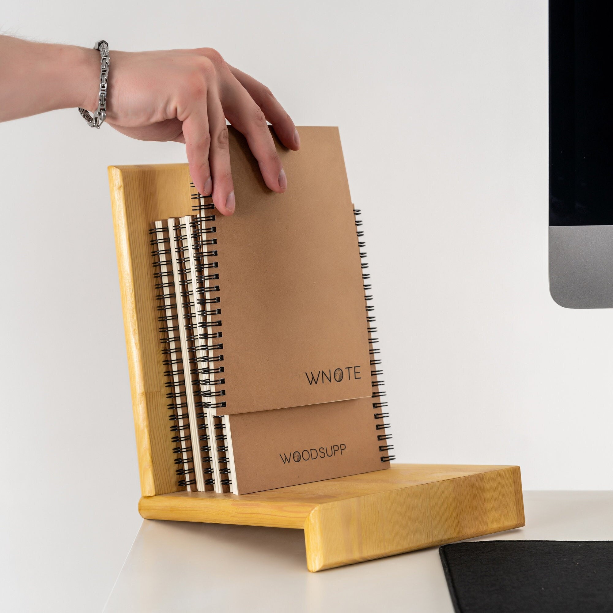 Solid Wood Bookends, Book Holder, Decorative Book Stand, Tabletop Book ...