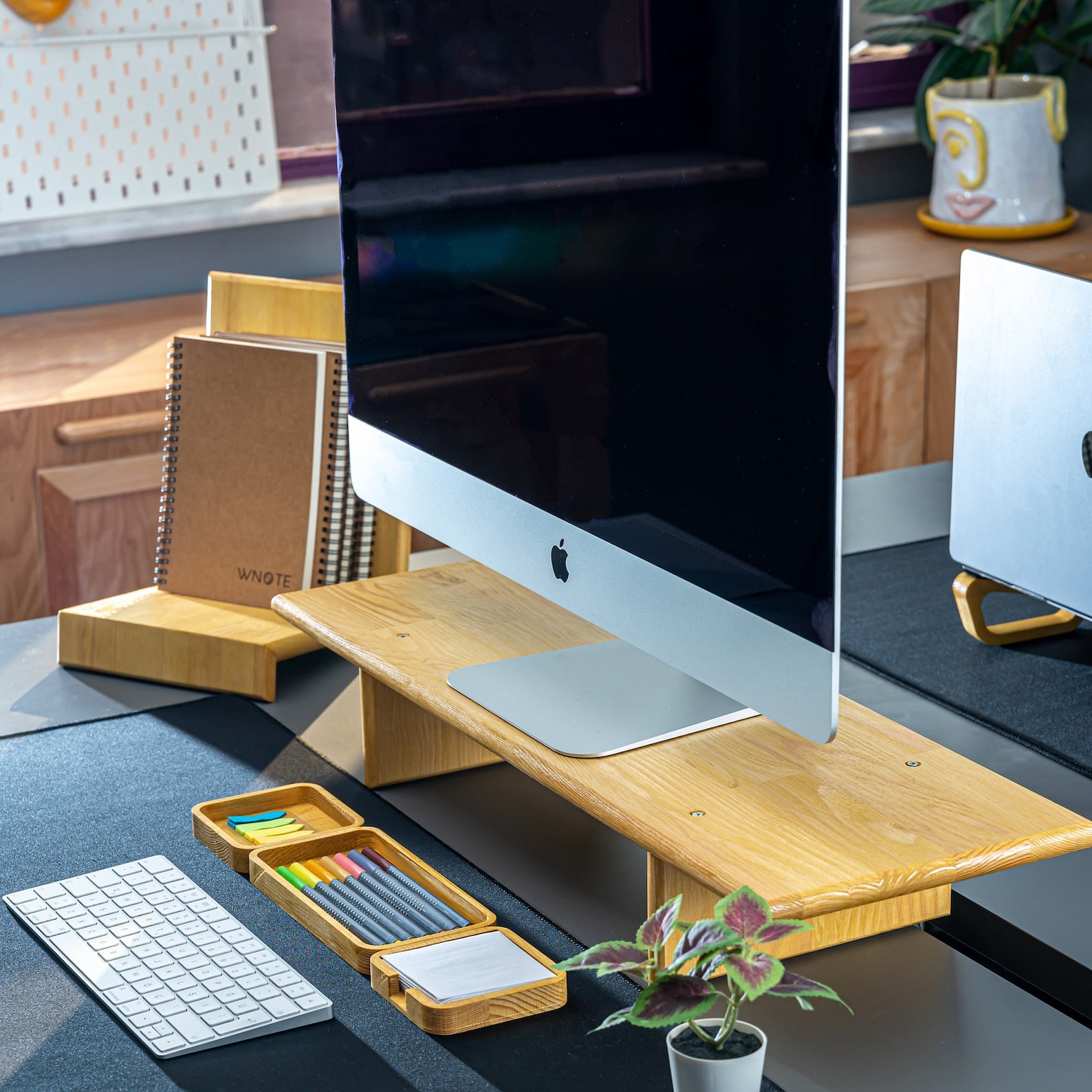 Wooden Monitor Stand Monitor Riser Computer Display Stand - Etsy