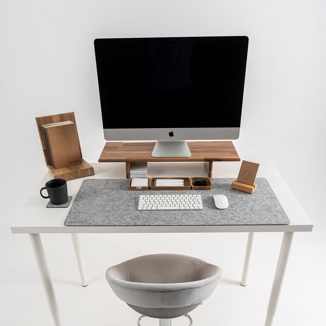 Wooden Monitor Stand, Monitor Riser, Computer Display Stand, Monitor ...