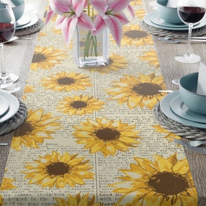 Sunflower Table Runner Sunflower Decoration Sunflower Decor Sunflower ...