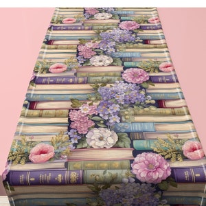 Book Table Runner Book Theme Party Decor Reading Decor Book Club Decor ...